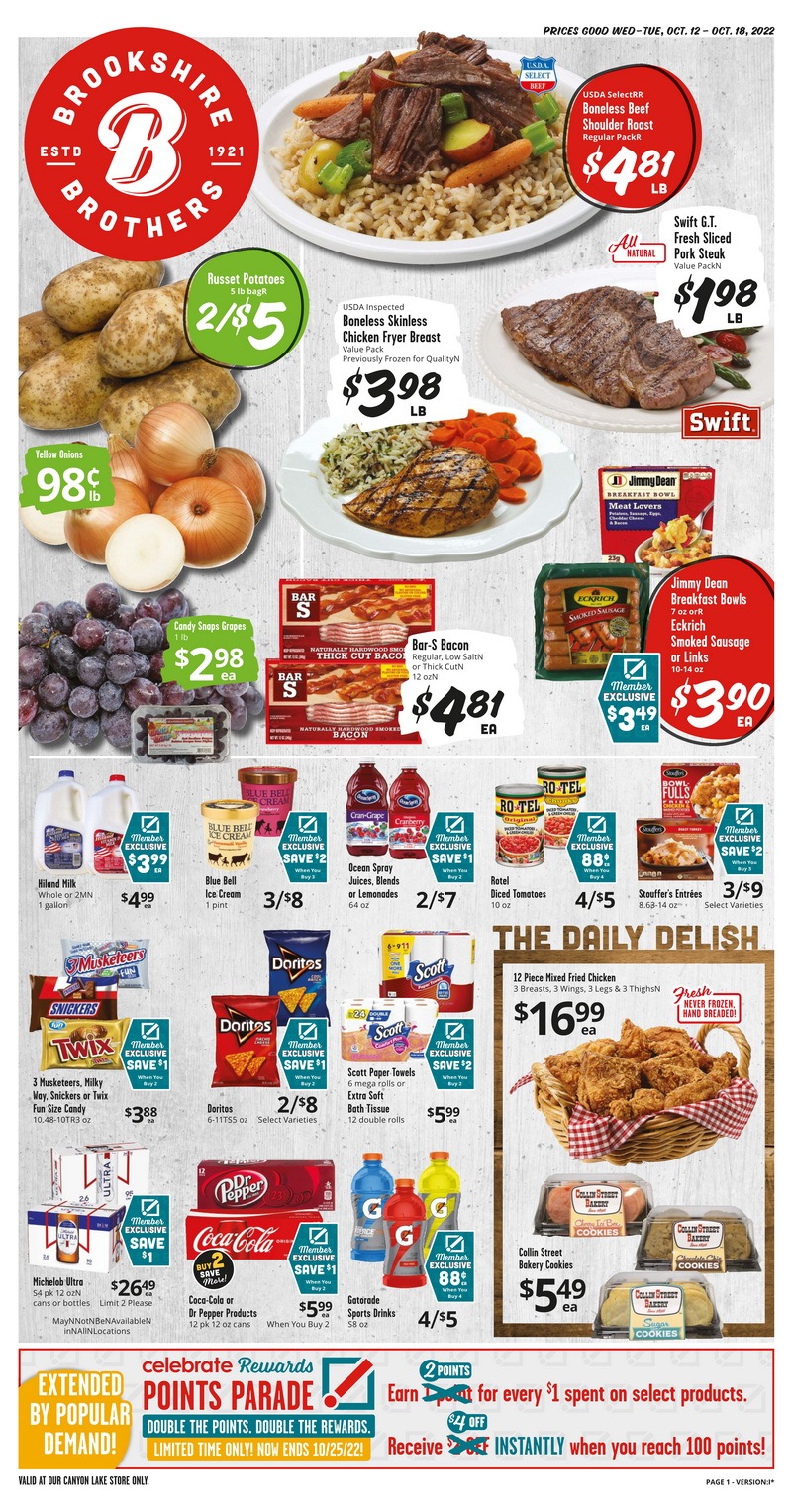Brookshire Brothers Weekly Ad Oct 12 – Oct 18, 2022