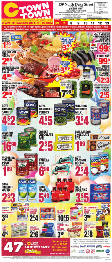 C-Town Weekly Ad Oct 07 – Oct 13, 2022