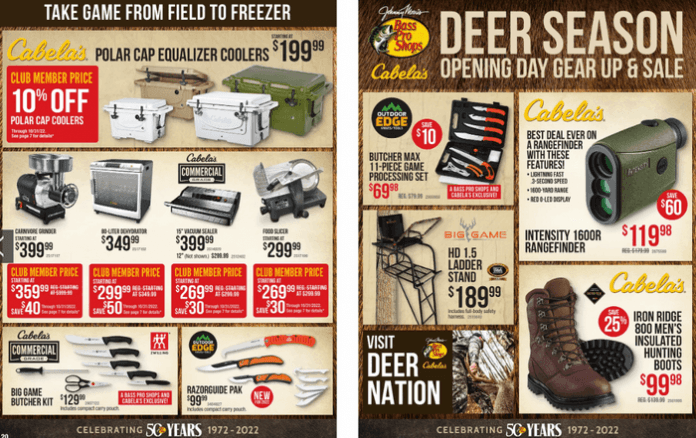 Cabela's Deer Season Ad Oct 20 – Nov 16, 2022