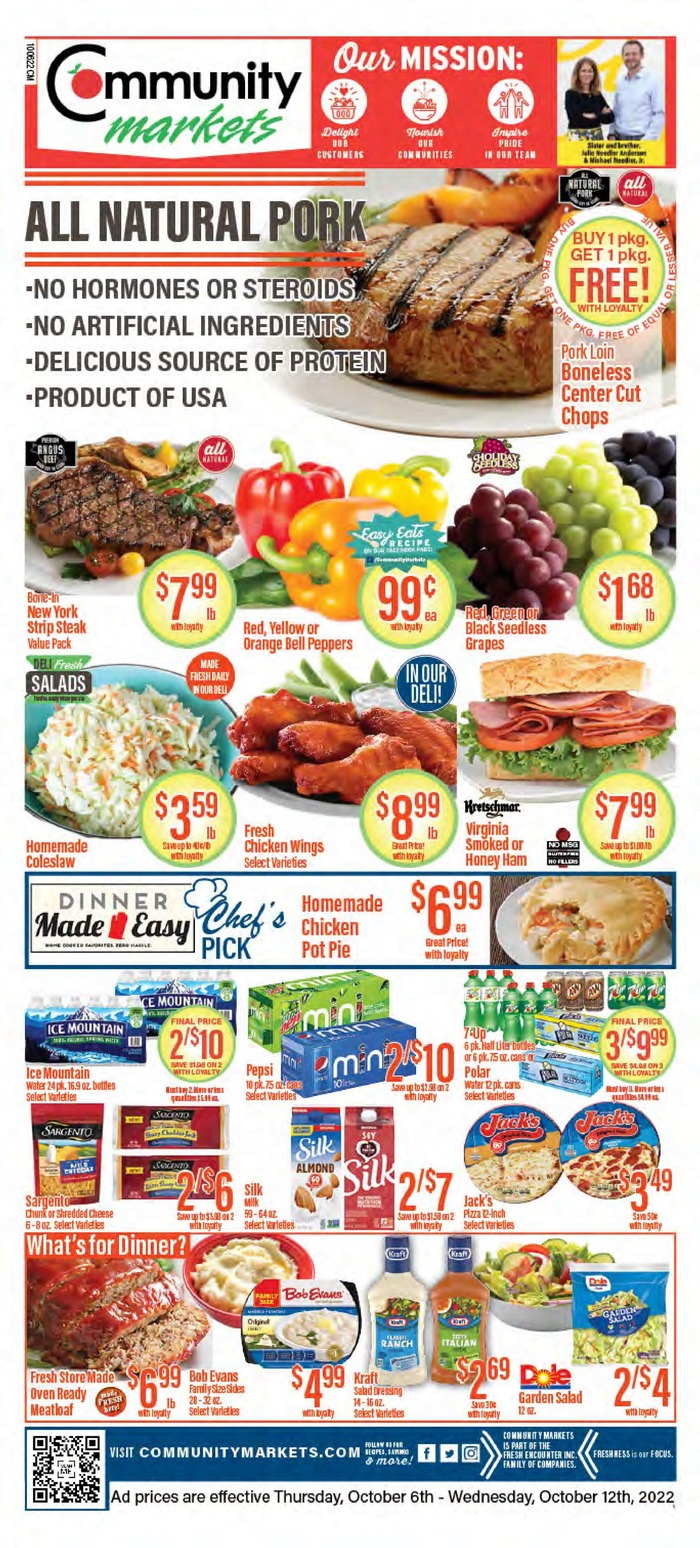 Community Markets Weekly Ad Oct 06 – Oct 12, 2022