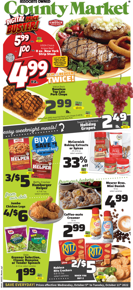 County Market Weekly Ad Oct 05 – Oct 11, 2022