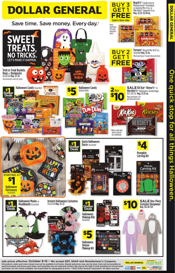 Dollar General Weekly Ad Oct 09 – Oct 15, 2022 (Halloween Promotion ...