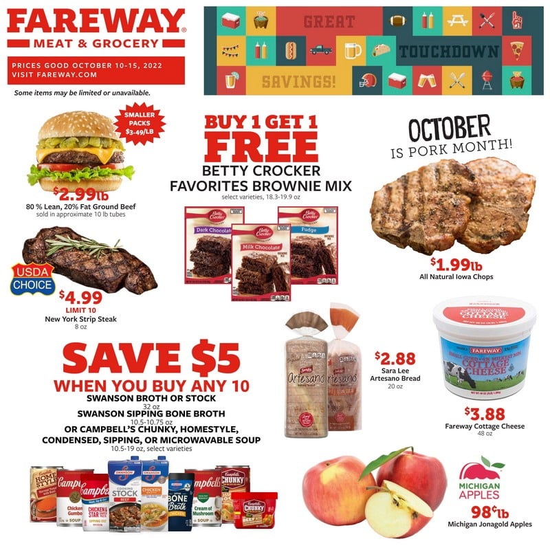 Fareway Weekly Ad Oct 10 – Oct 15, 2022