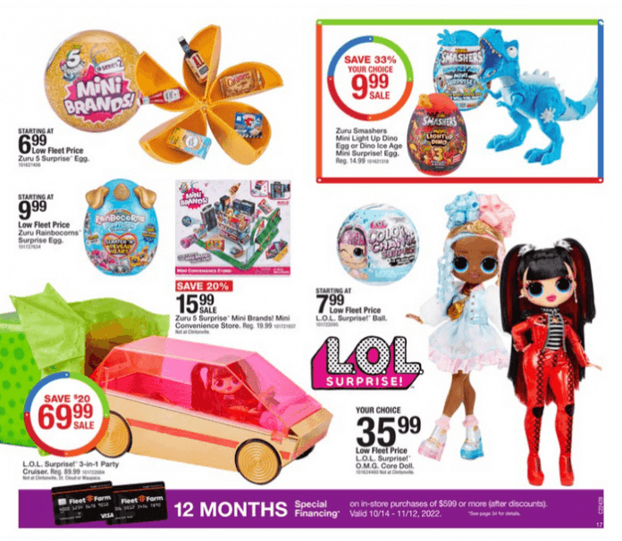 Fleet Farm Monthly Toyland Ad Oct 15 – Nov 12, 2022
