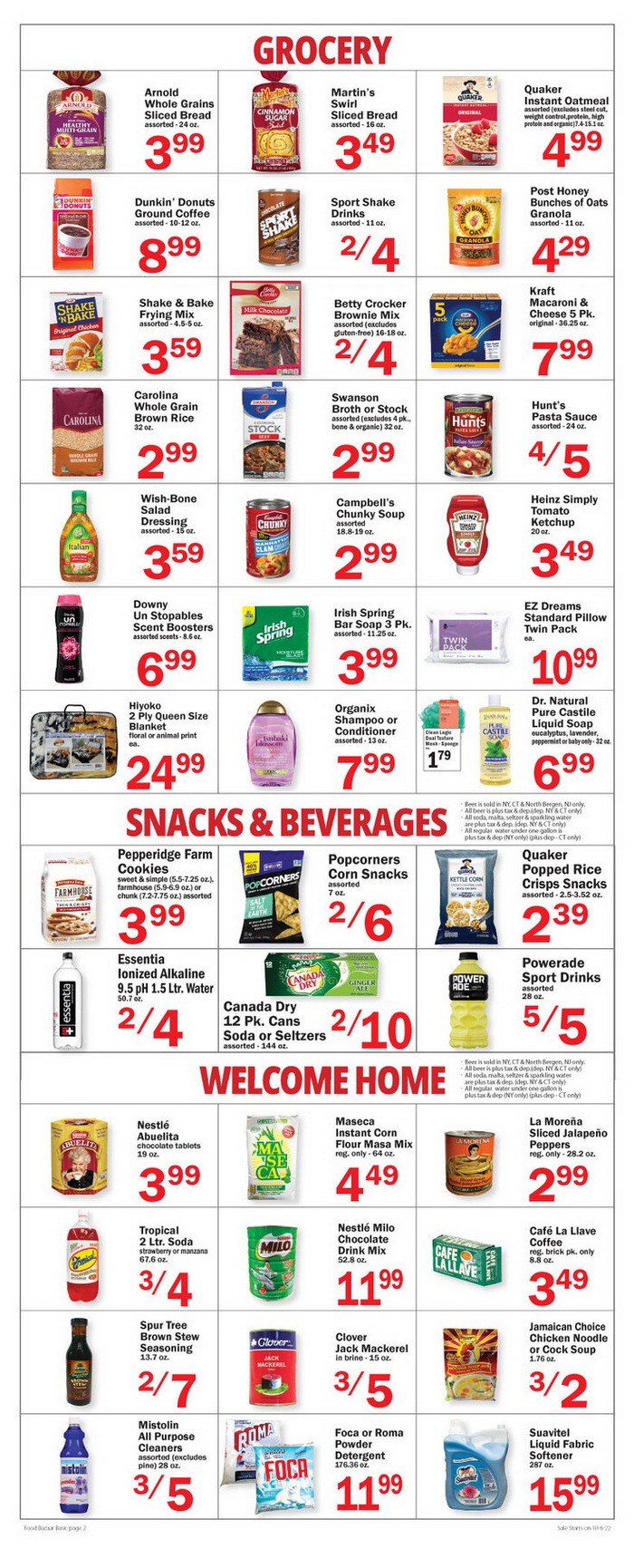 Food Bazaar Weekly Ad Oct 06 – Oct 12, 2022