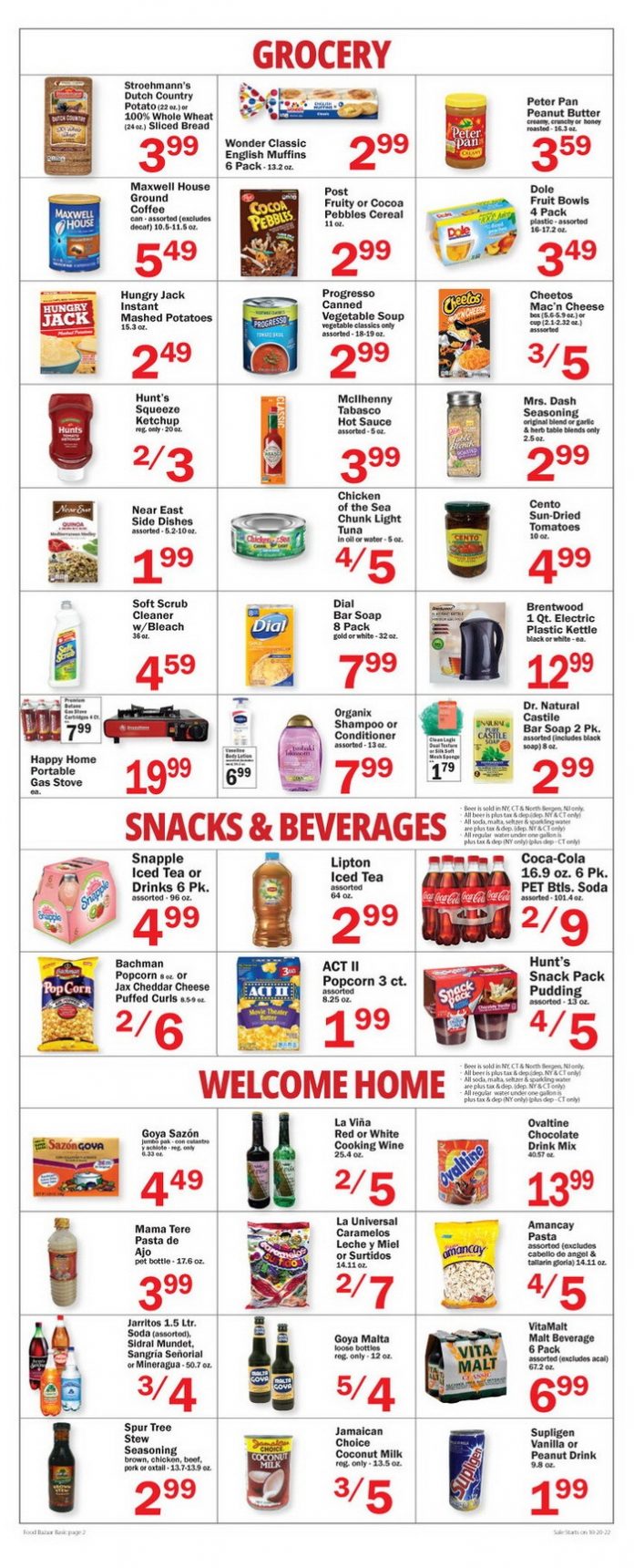 Food Bazaar Weekly Ad Oct 20 – Oct 26, 2022