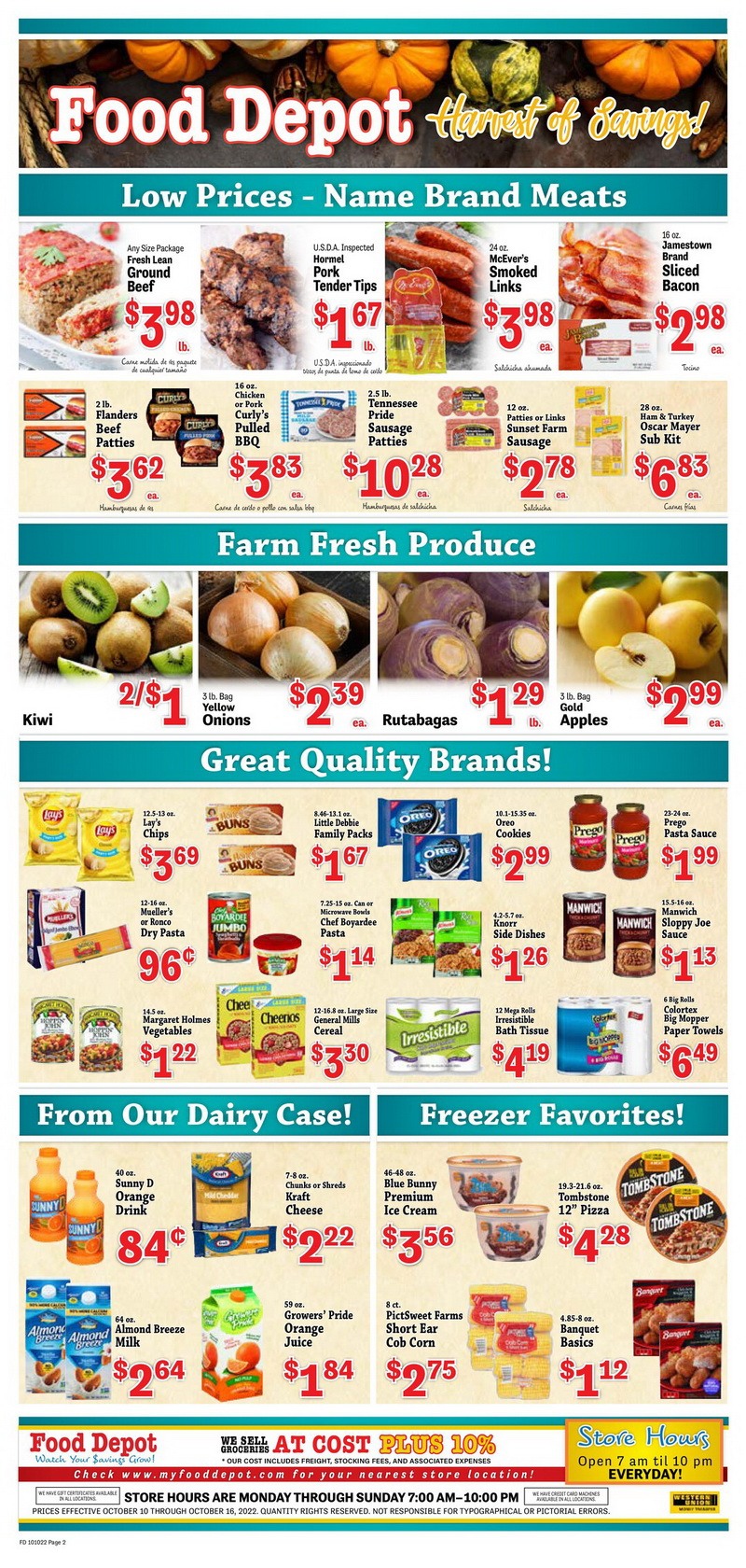 Food Depot Weekly Ad Oct 10 – Oct 16, 2022