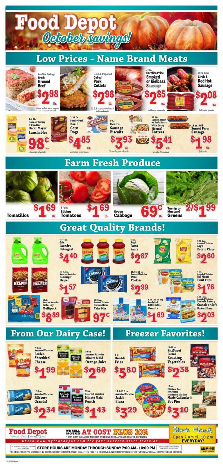 Food Depot Weekly Ad Oct 17 – Oct 23, 2022