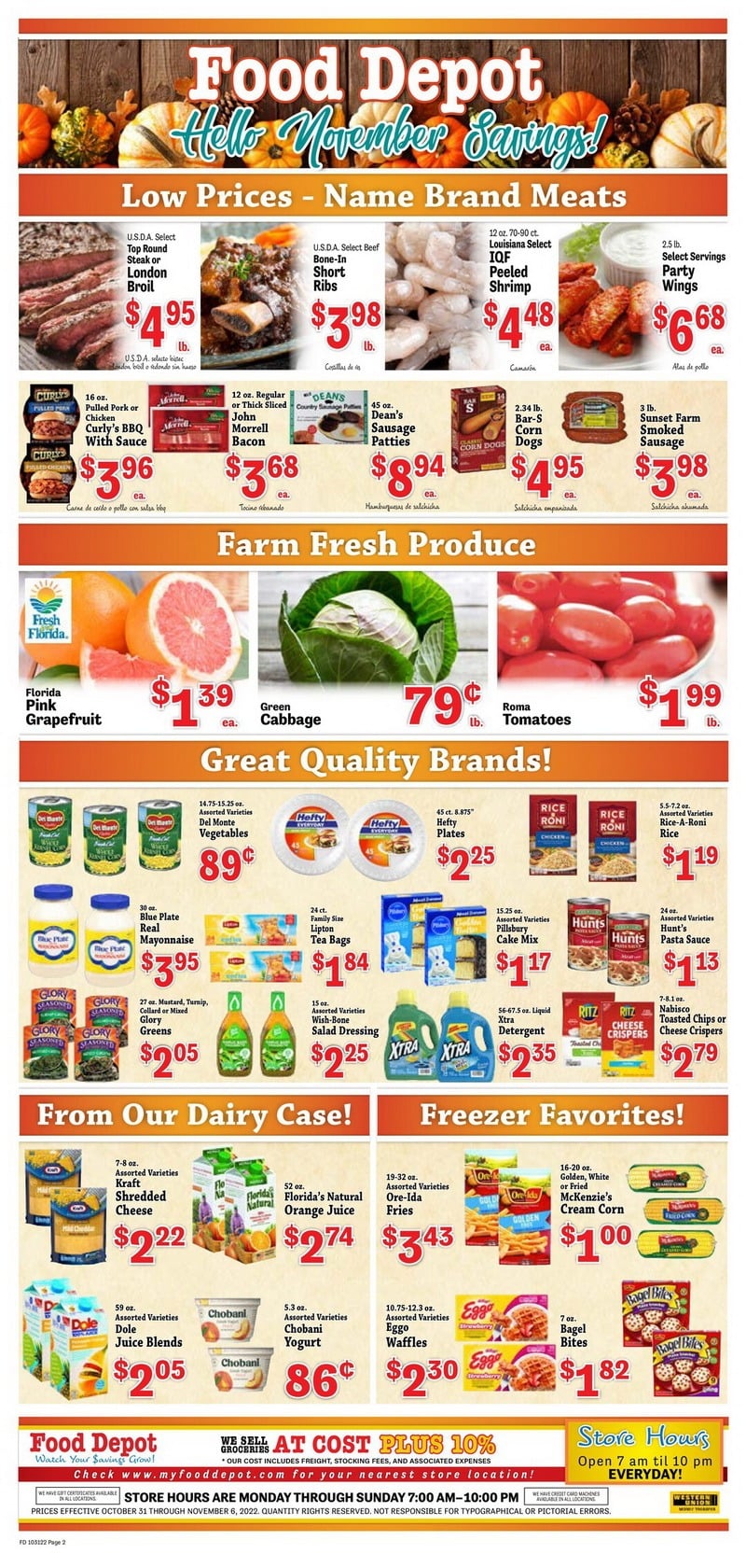 Food Depot Weekly Ad Oct 31 – Nov 06, 2022