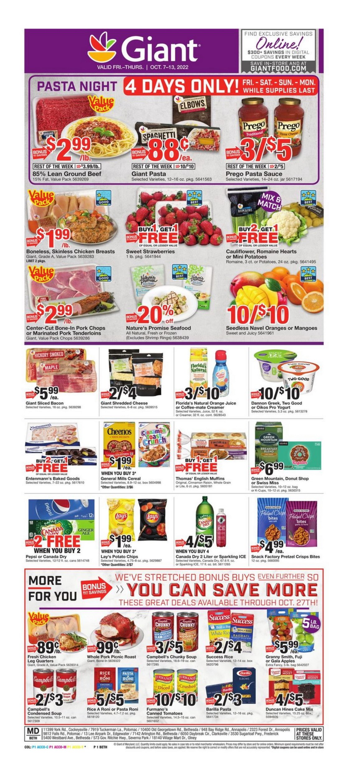 Giant Food Weekly Ad Oct 07 – Oct 13, 2022
