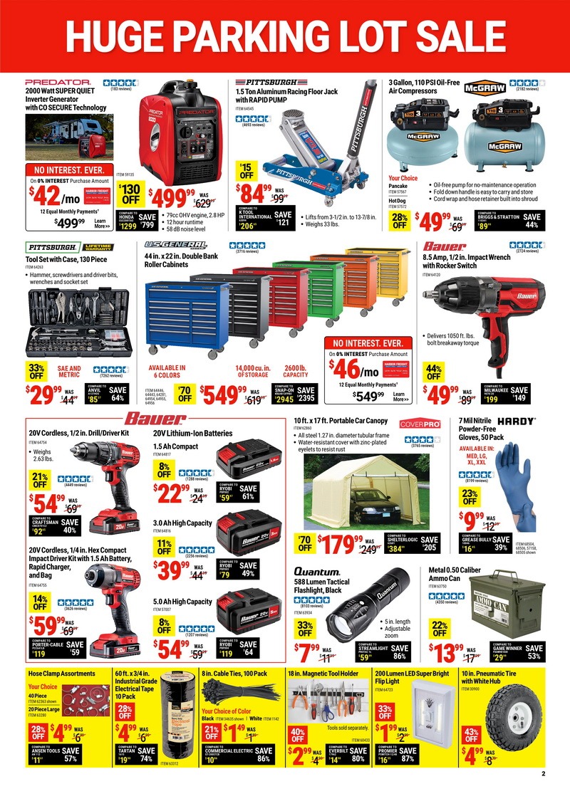 Harbor Freight Huge Parking Lot Sale Oct 10 – Oct 16, 2022