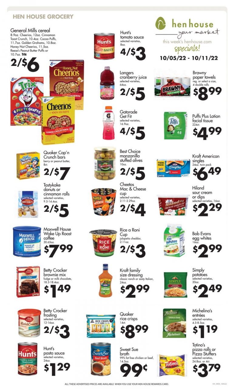 Hen House Weekly Ad Oct 05 – Oct 11, 2022