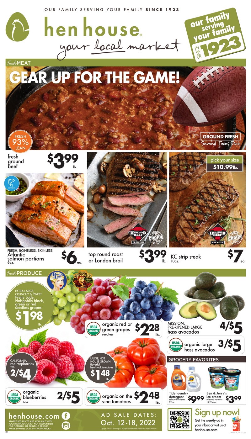 Hen House Weekly Ad Oct 12 – Oct 18, 2022