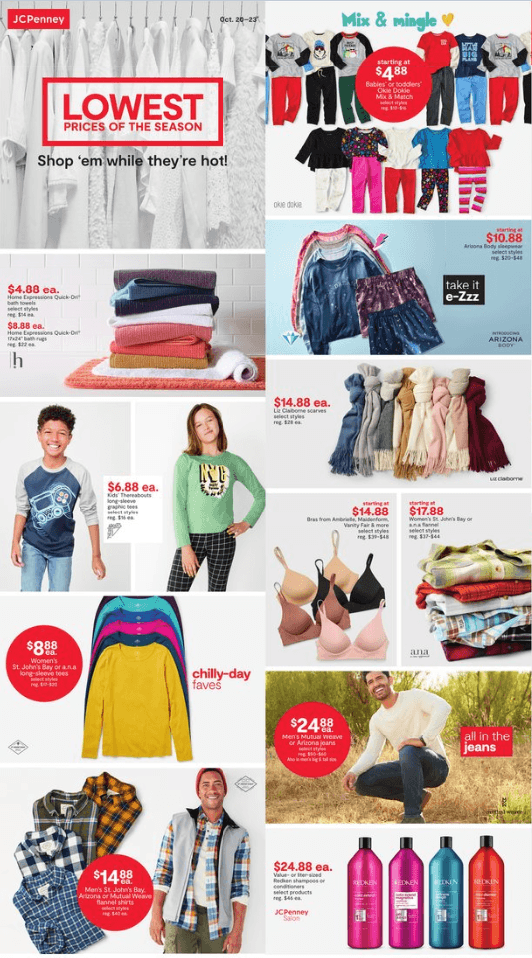 JCPenney Lowest Season Sale Oct 20 – Oct 23, 2022