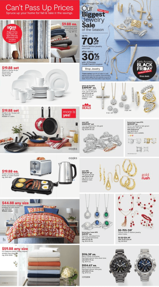 JCPenney Lowest Season Sale Oct 20 – Oct 23, 2022