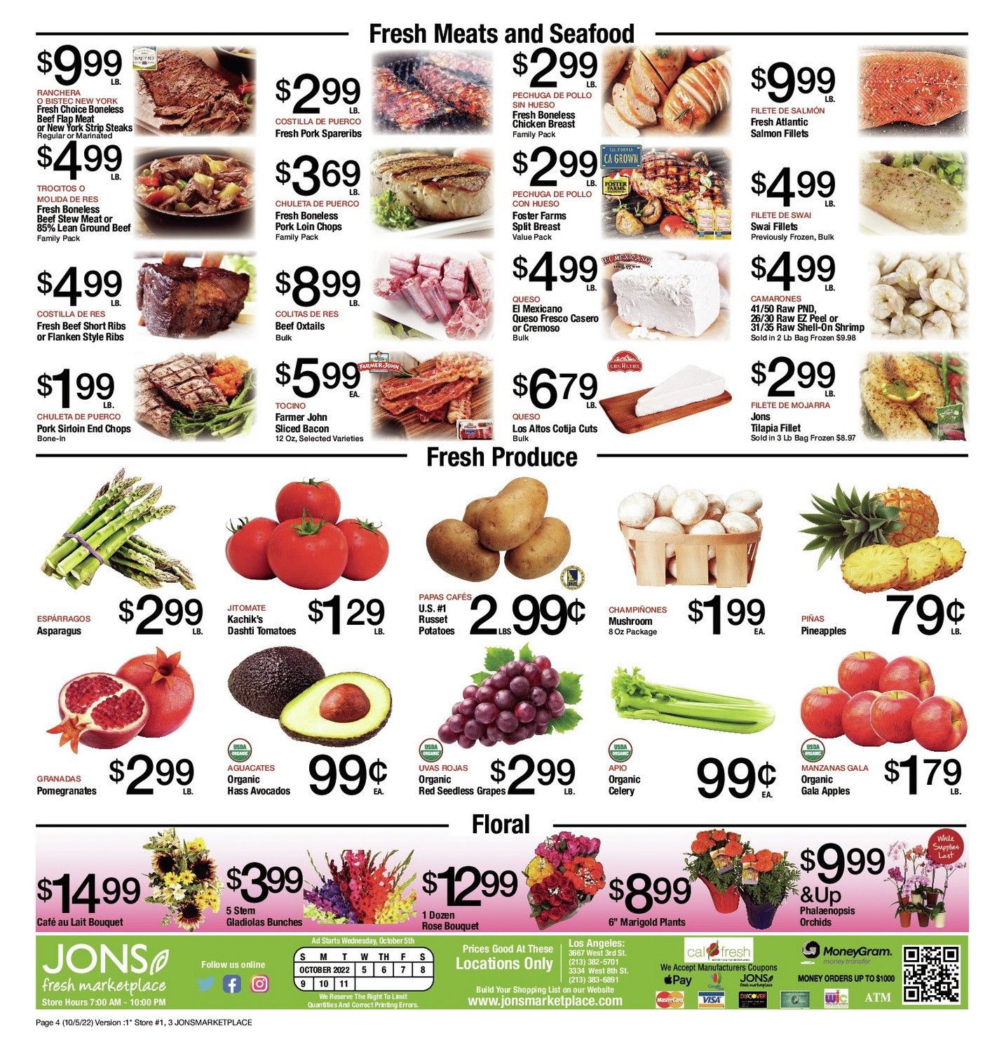 Jons Weekly Ad Oct 05 – Oct 11, 2022