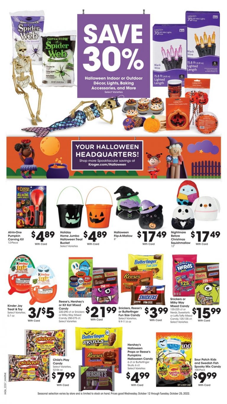 Kroger Weekly Ad Oct 12 – Oct 18, 2022 (Halloween Promotion Included)