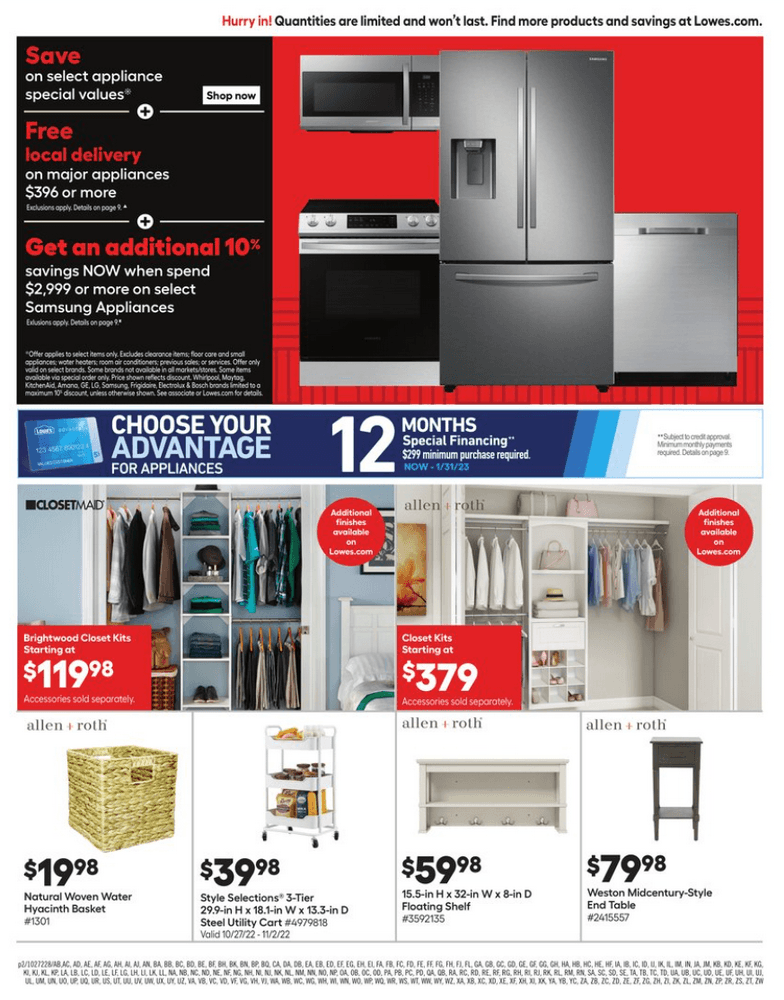 Lowe's Weekly Ad Oct 27 – Nov 02, 2022 (Black Friday Promotion Included)