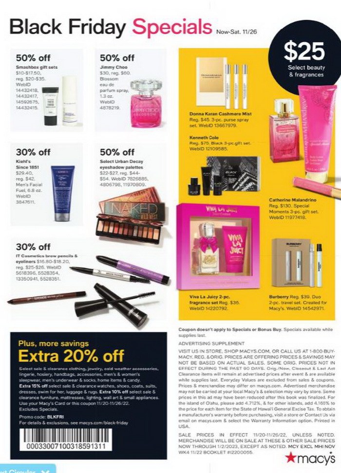 Macy's Black Friday Flyer Sales Oct 25 – Nov 26, 2022
