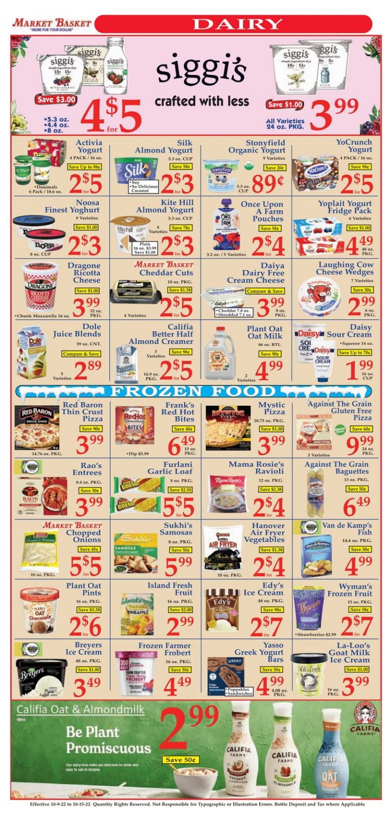 Market Basket Weekly Flyer Oct 09 – Oct 15, 2022