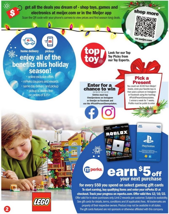 Meijer Holiday Toy Sale Oct 30 – Dec 24, 2022