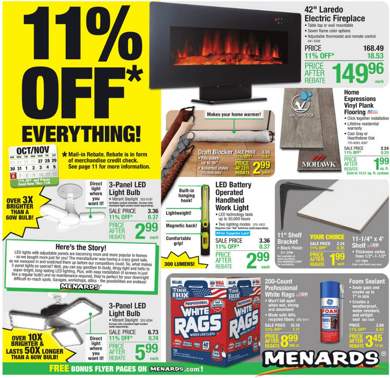 Menards Weekly Ad Oct 27 – Nov 06, 2022
