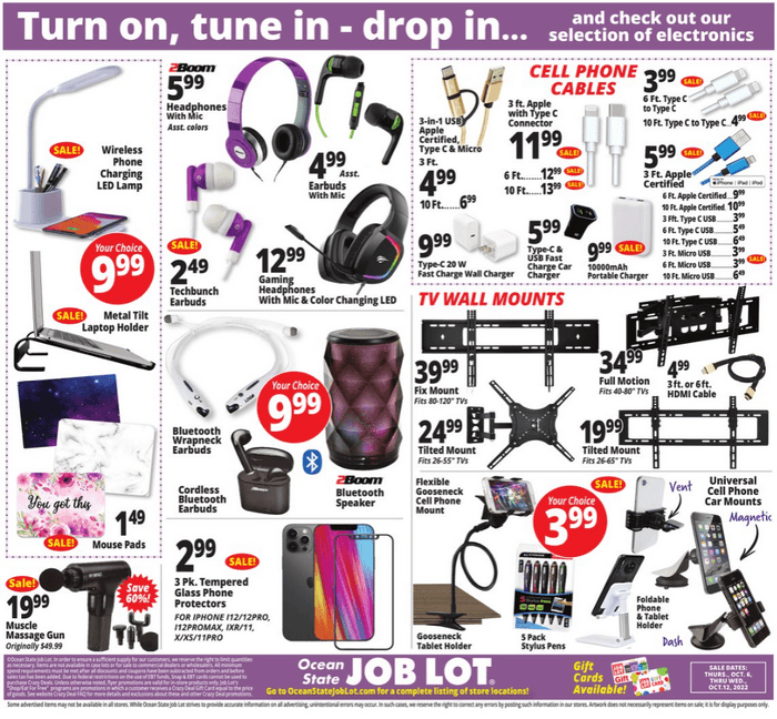 Ocean State Job Lot Weekly Ad Oct 08 – Oct 12, 2022