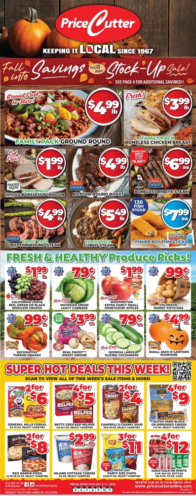 Price Cutter Weekly Ad Oct 05 – Oct 11, 2022