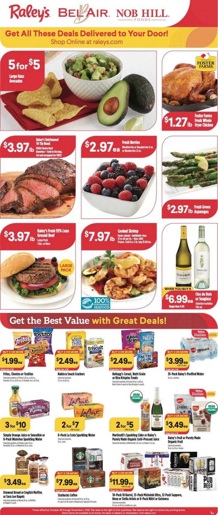 Raley's Supermarkets Weekly Ad Oct 26 – Nov 01, 2022