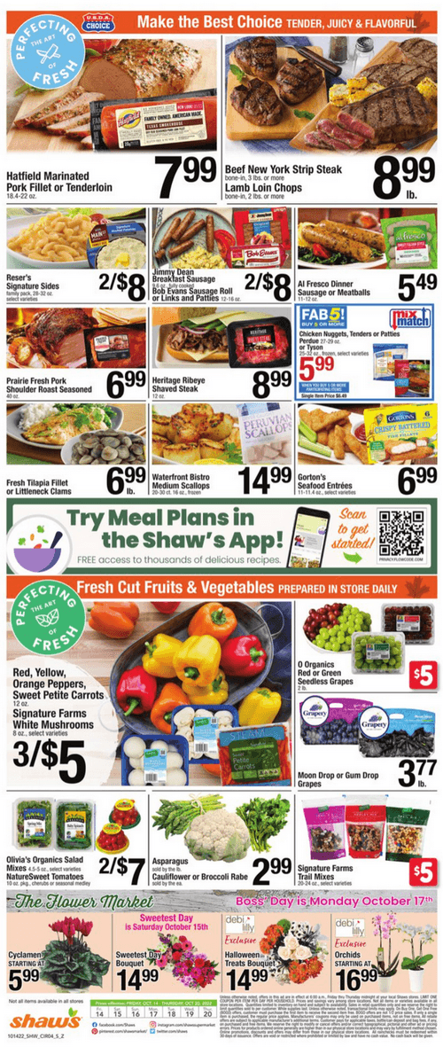 Shaw's Weekly Ad Oct 14 – Oct 20, 2022