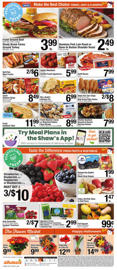 Shaw's Weekly Ad Oct 28 – Nov 03, 2022