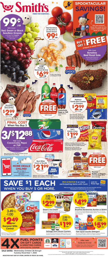 Smith's Food and Drug Weekly Ad Oct 26 – Nov 01, 2022 (Halloween ...