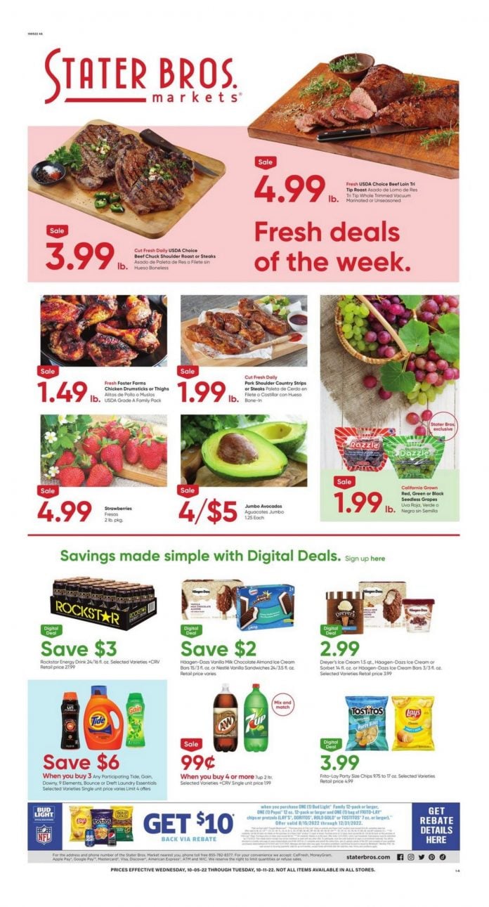 Stater Bros Weekly Ad Oct 12 – Oct 18, 2022