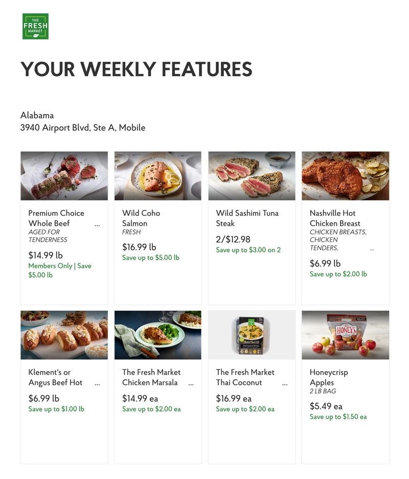 The Fresh Market Weekly Ad Oct 26 – Nov 01, 2022