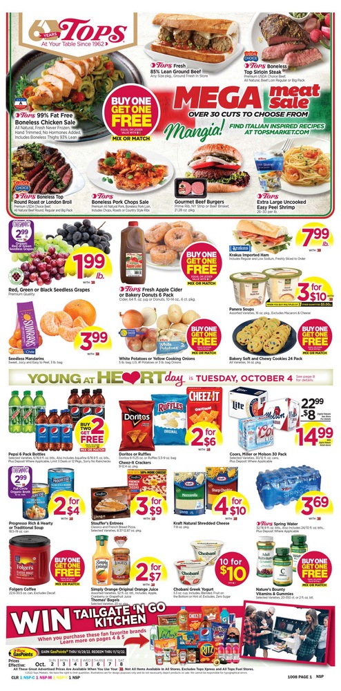 Tops Weekly Ad Oct 02– Oct 08, 2022
