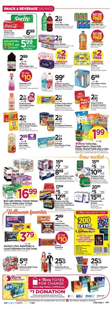 Tops Weekly Ad Oct 02– Oct 08, 2022