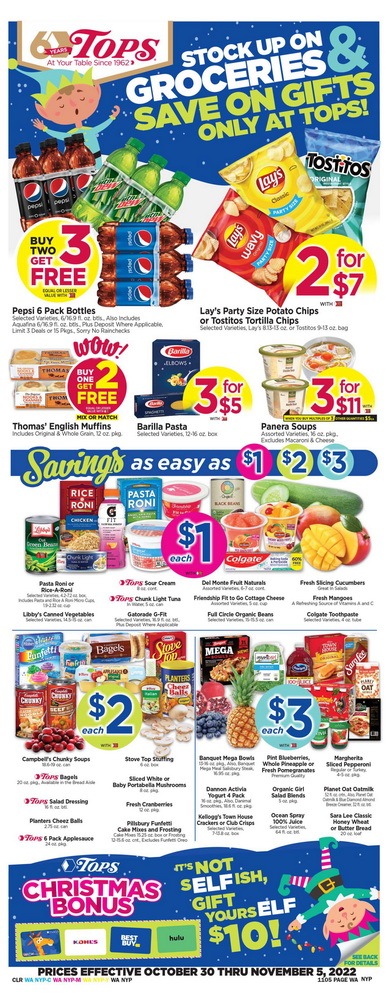 Tops Weekly Ad Oct 30 – Nov 05, 2022