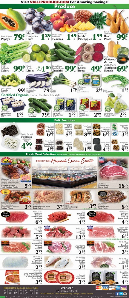 Valli Produce Weekly Ad Oct 05 – Oct 11, 2022