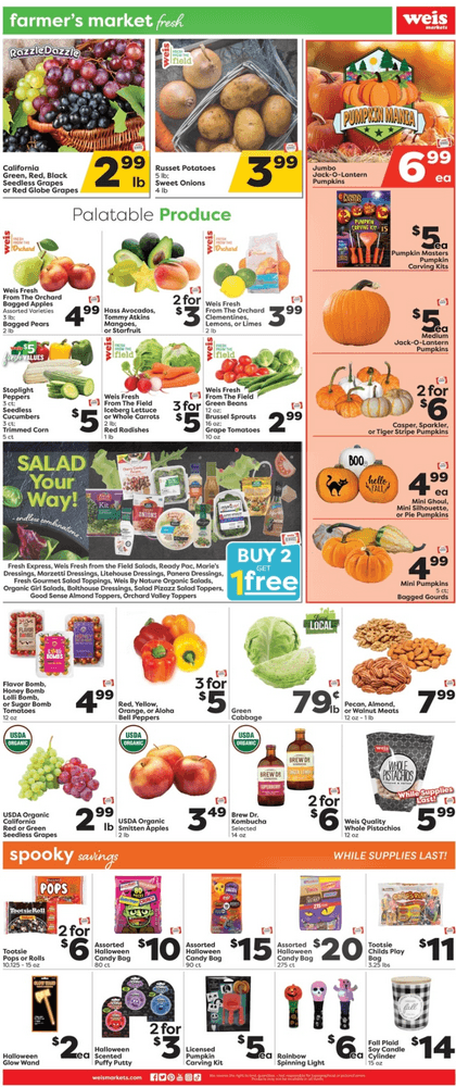 Weis Markets Weekly Flyer Oct 27 – Nov 02, 2022 (Halloween Promotion ...
