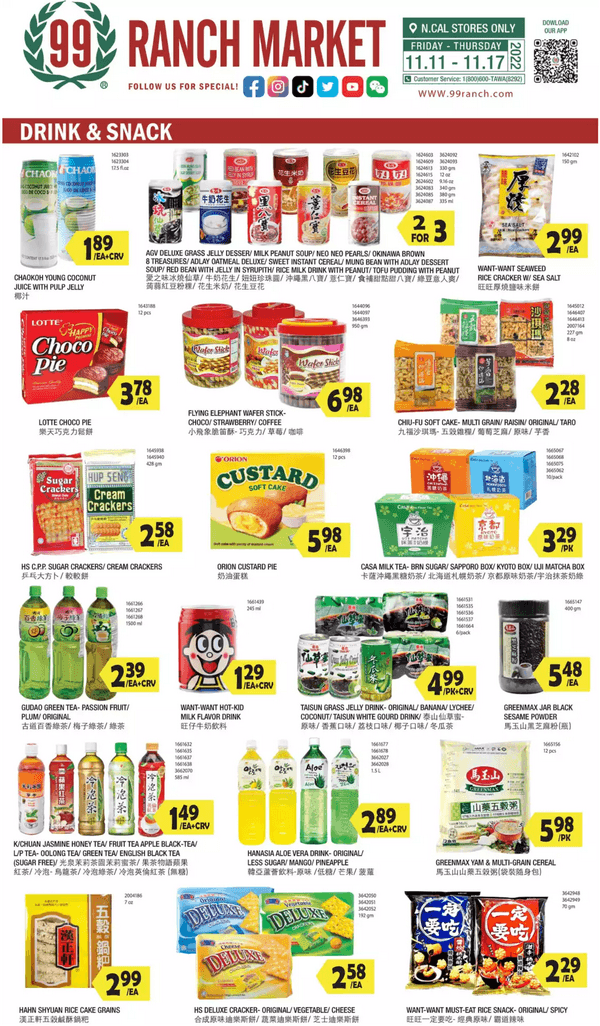 99 Ranch Market Weekly Ad Nov 11 – Nov 17, 2022 (Thanksgiving Promotion ...