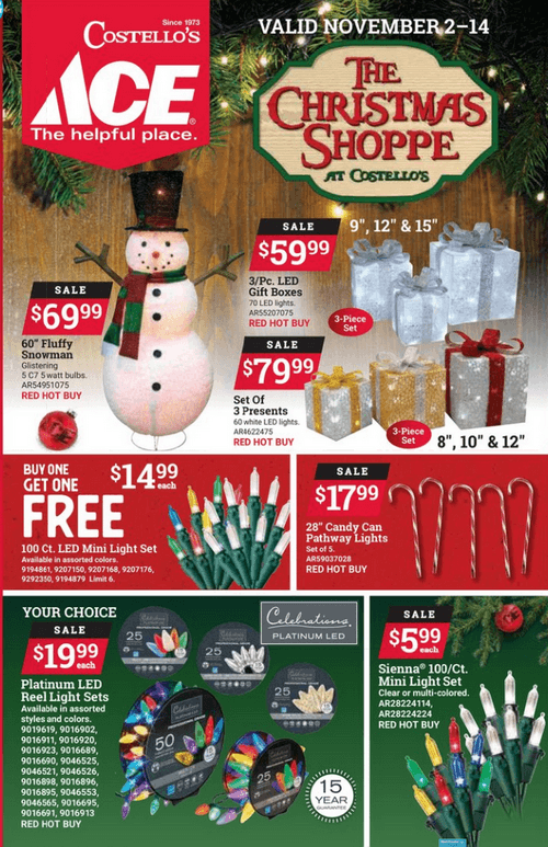 ACE Weekly Ad Nov 02 – Nov 14, 2022 (Christmas Sale Included)