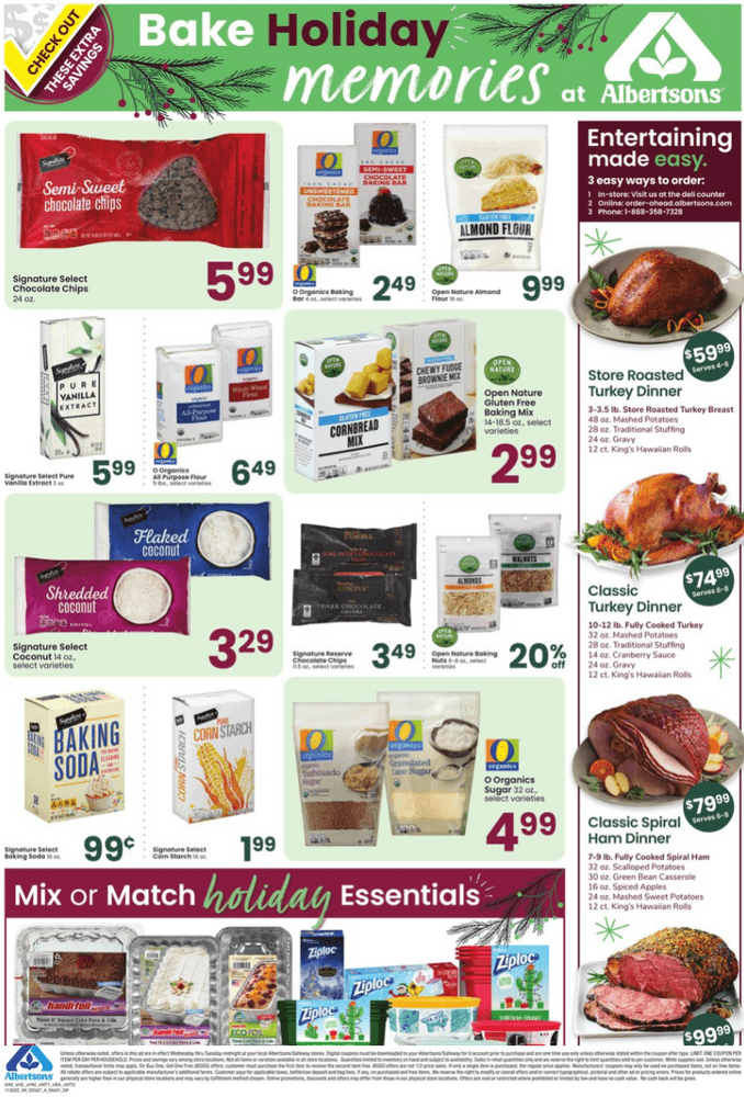 Albertsons Bake Holiday Memories Flyer Sale Nov 30 – Dec 06, 2022