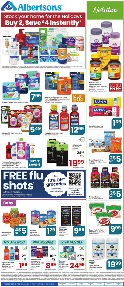 Albertsons Weekly Ad Nov 30 – Dec 06, 2022