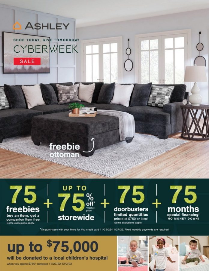 Ashley Furniture HomeStore Cyber Week Ad Nov 28 – Dec 02, 2022