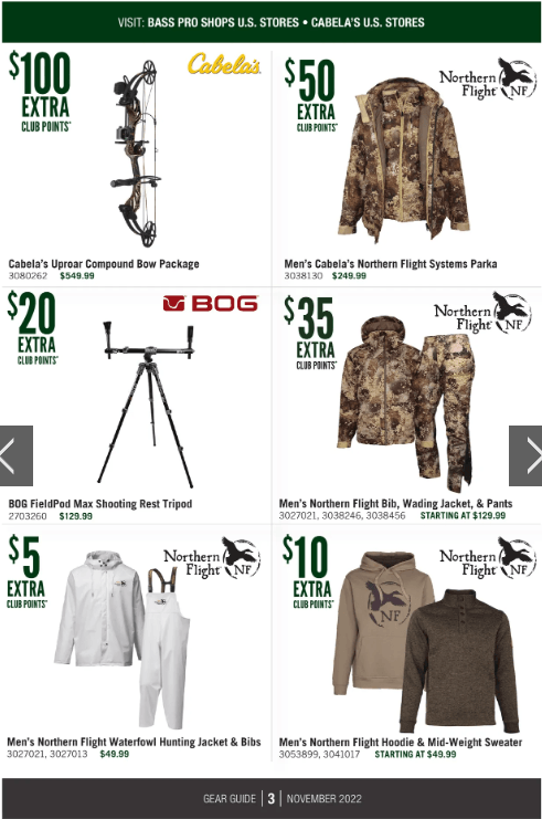 Bass Pro Shops November Gear Guide Nov 01 – Nov 30, 2022