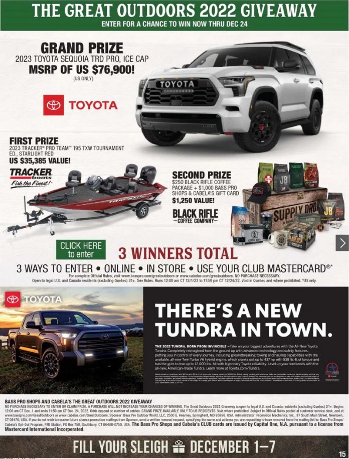 Bass Pro Shops Weekly Ad Dec 01 – Dec 07, 2022