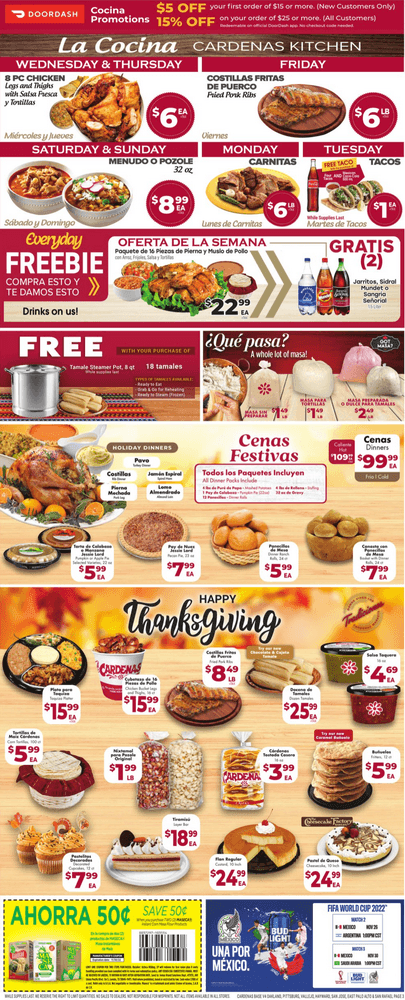 Cardenas Weekly Ad Nov 23 – Nov 29, 2022 (Thanksgiving Promotion Included)