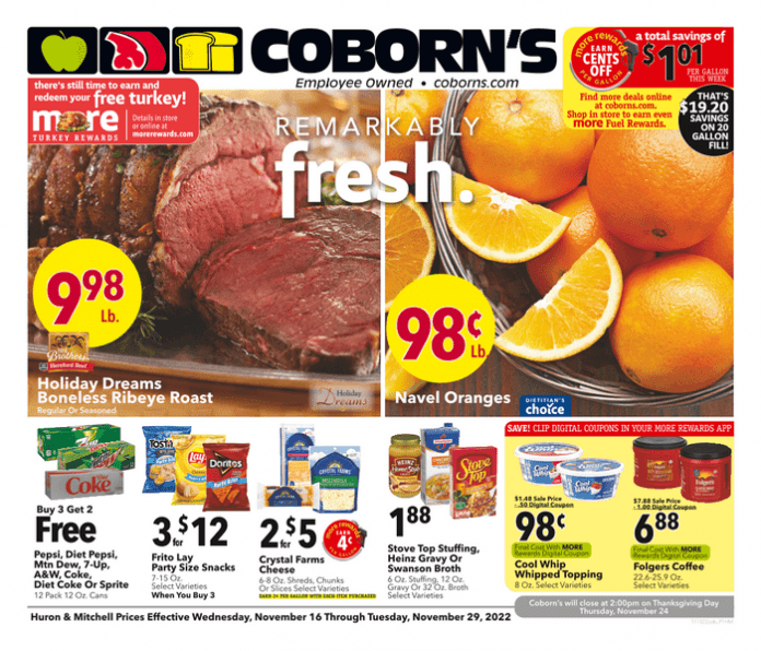 Coborn's Weekly Ad Nov 16 – Nov 29, 2022 (Thanksgiving Promotion Included)