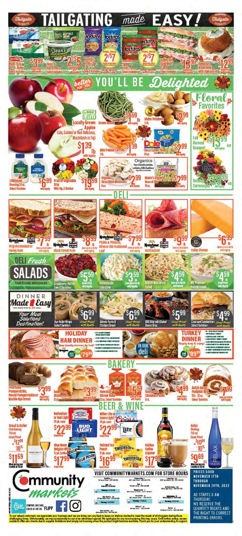 Community Markets Weekly Ad Nov 17 – Nov 24, 2022 (Thanksgiving ...
