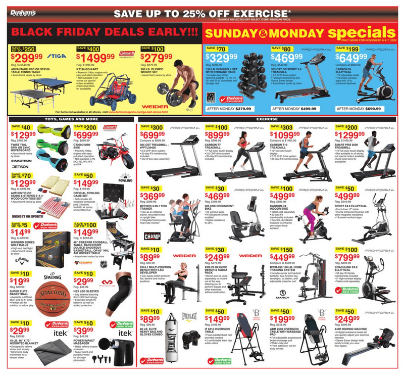 Dunham's Sports Black Friday Deals Early Nov 05 – Nov 10, 2022